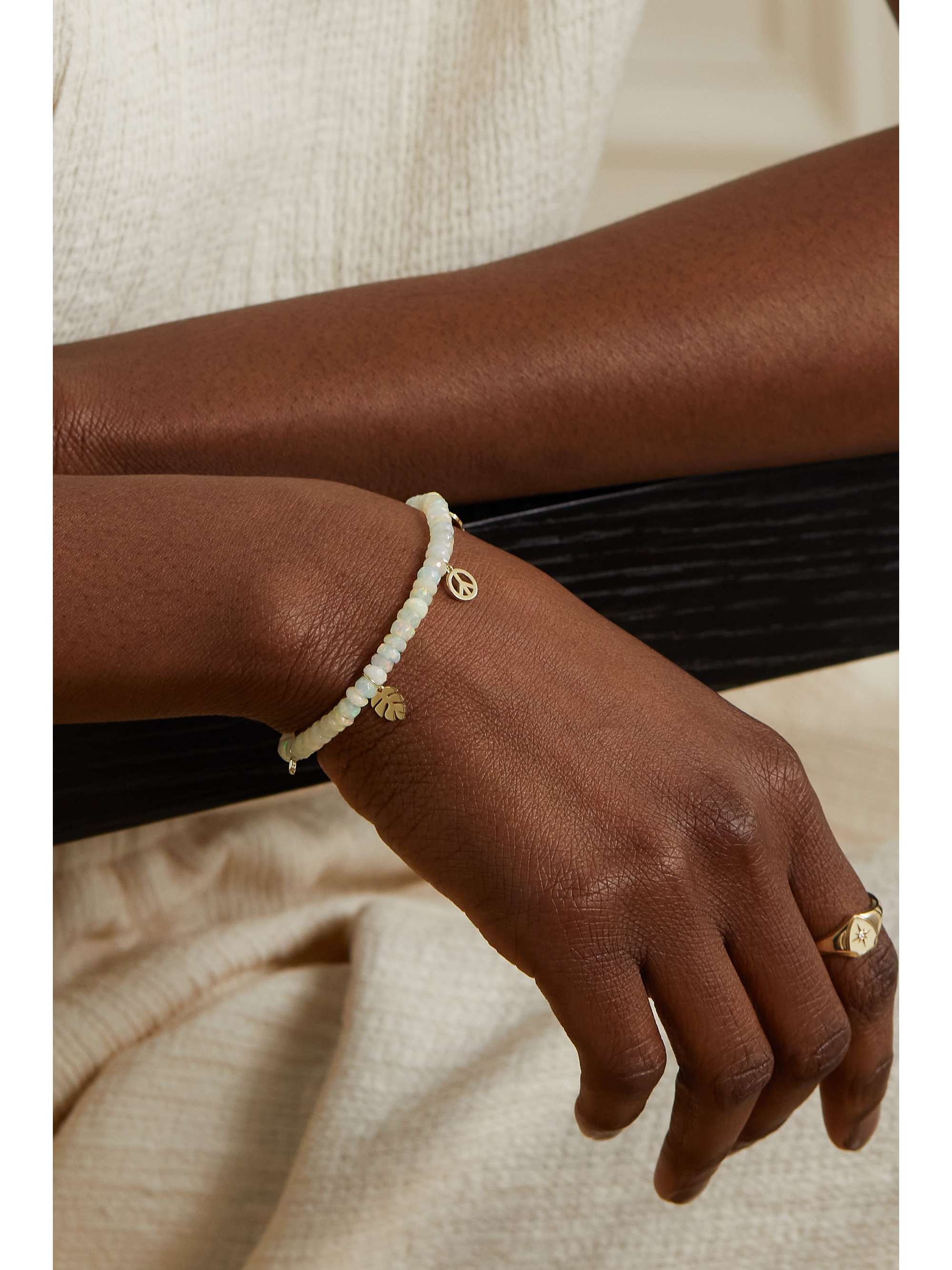 SYDNEY EVAN Pure Charm 14-karat gold opal bracelet | NET-A-PORTER