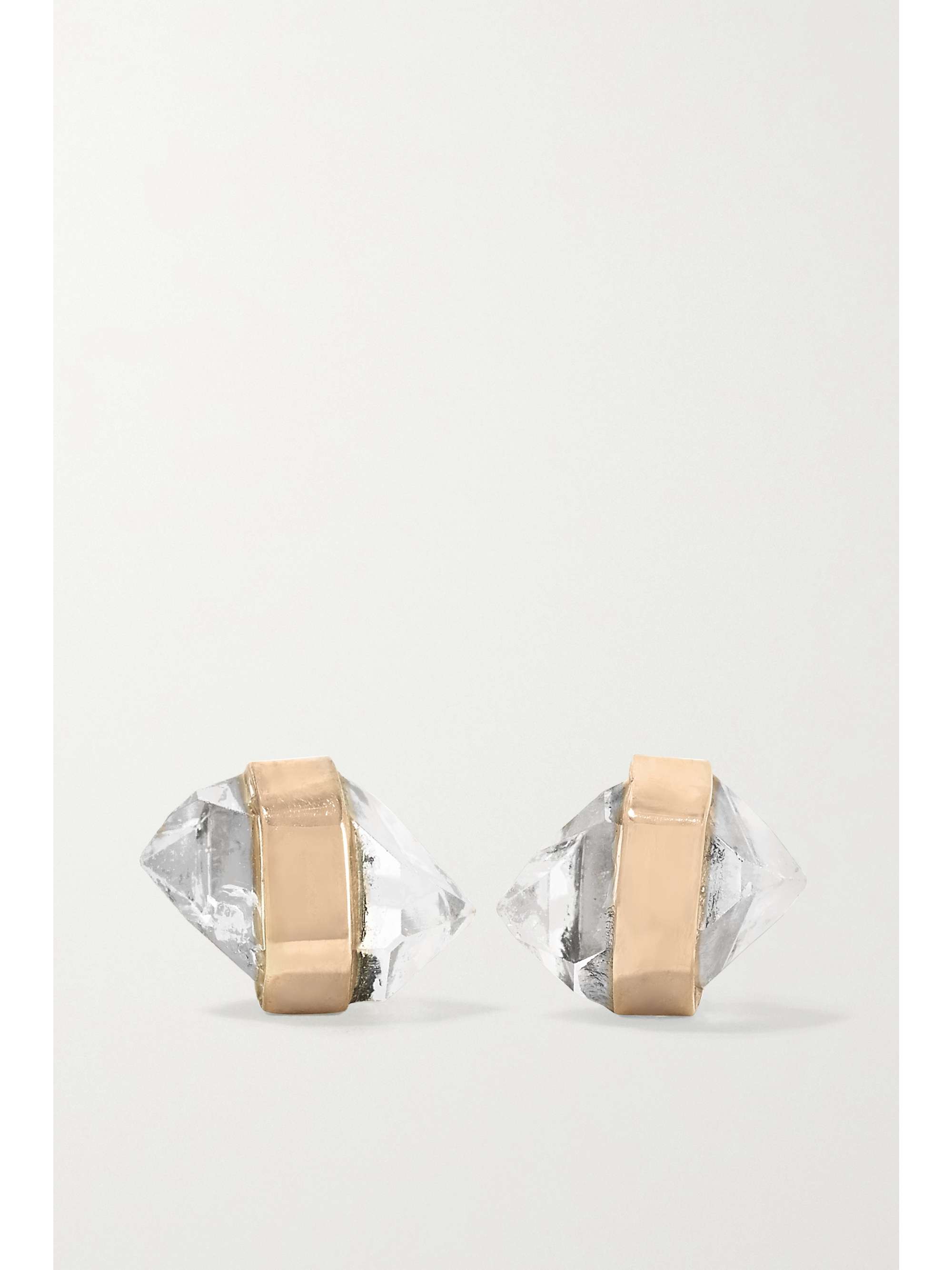 MELISSA JOY MANNING 14-karat gold Herkimer diamond earrings | NET-A-PORTER