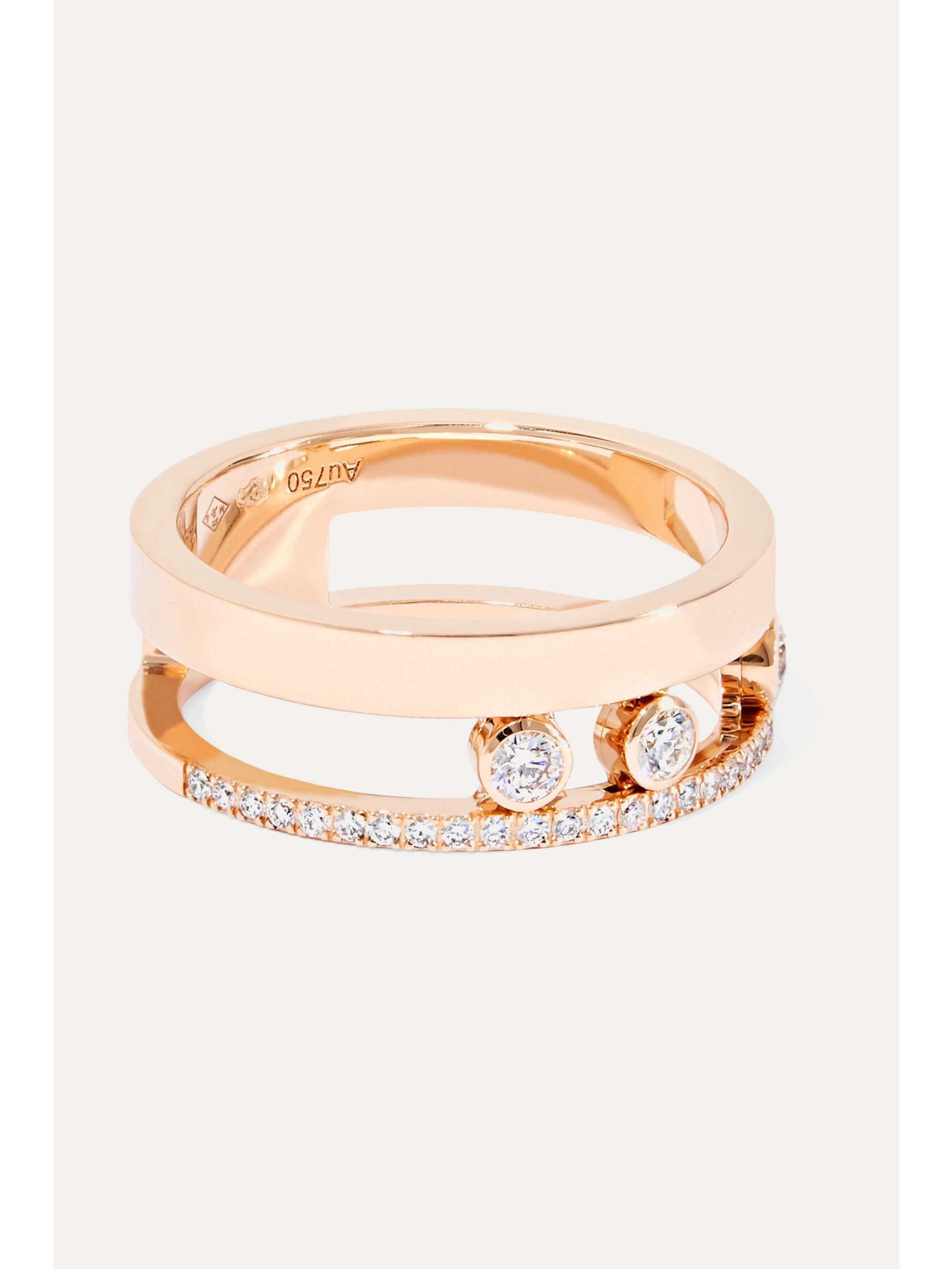 MESSIKA Move Romane 18-karat rose gold diamond ring | NET-A-PORTER