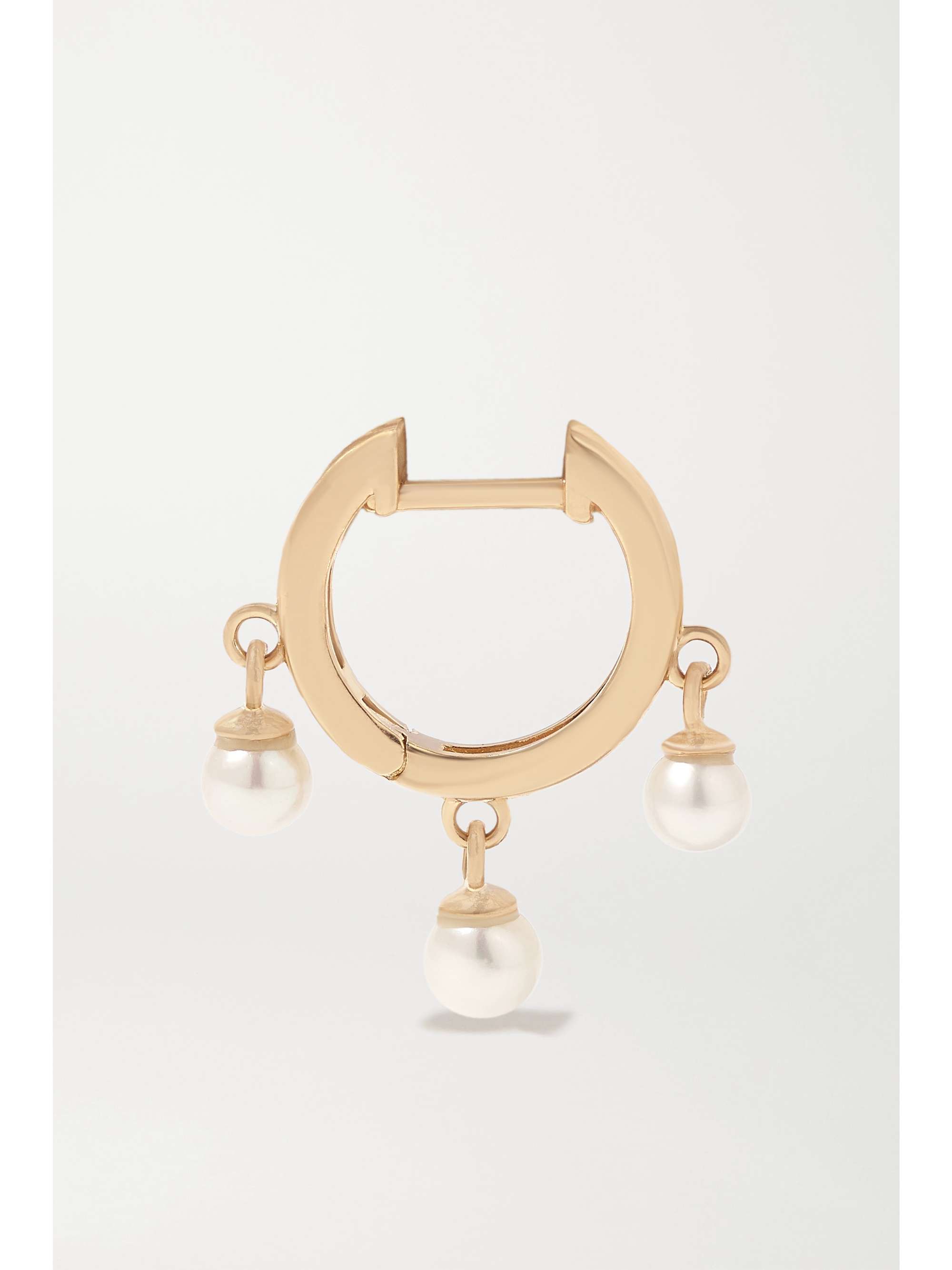 MATEO 14-karat gold pearl hoop earrings | NET-A-PORTER