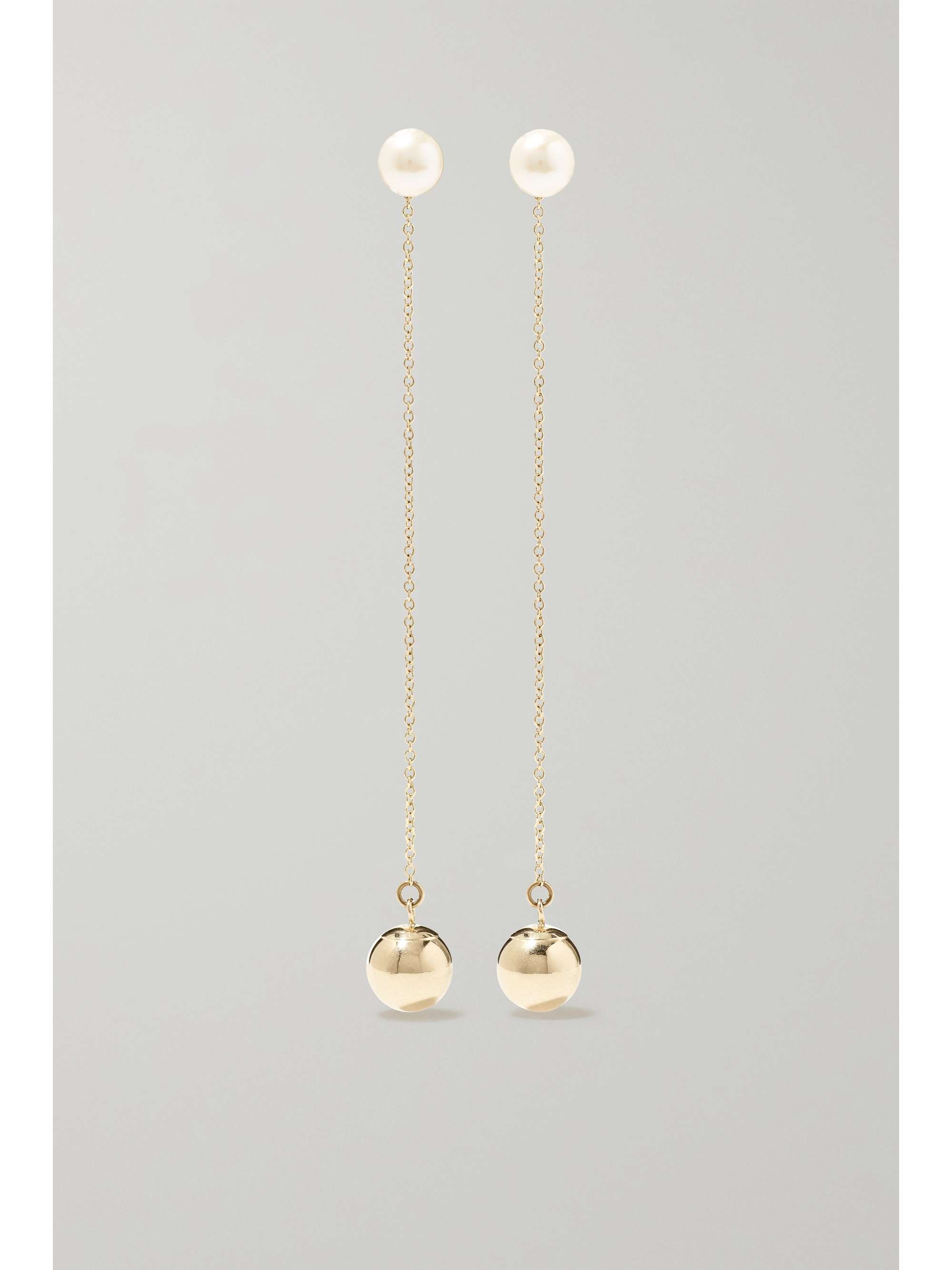 MATEO 14-karat gold pearl earrings | NET-A-PORTER