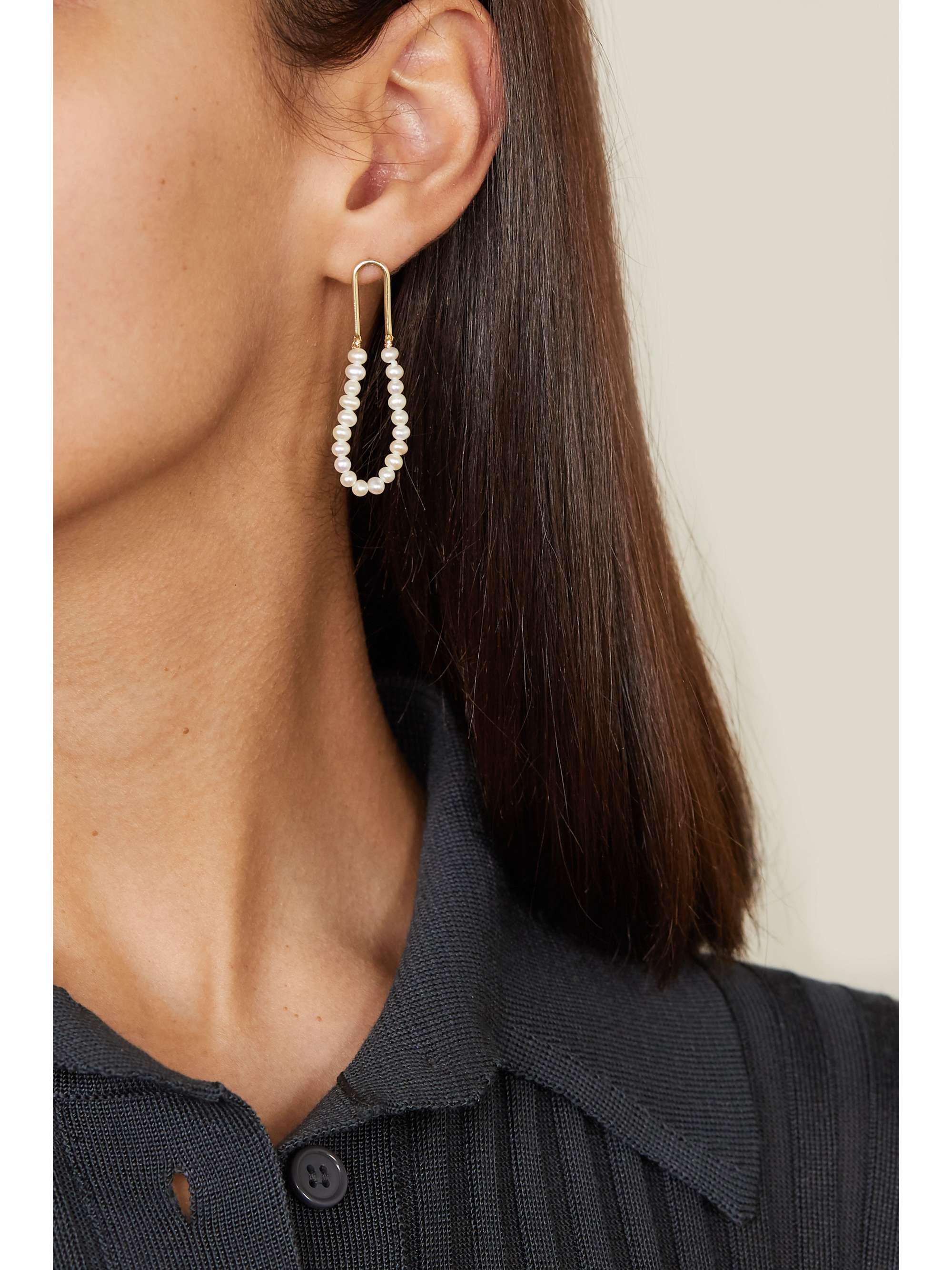MATEO 14-karat gold pearl earrings | NET-A-PORTER