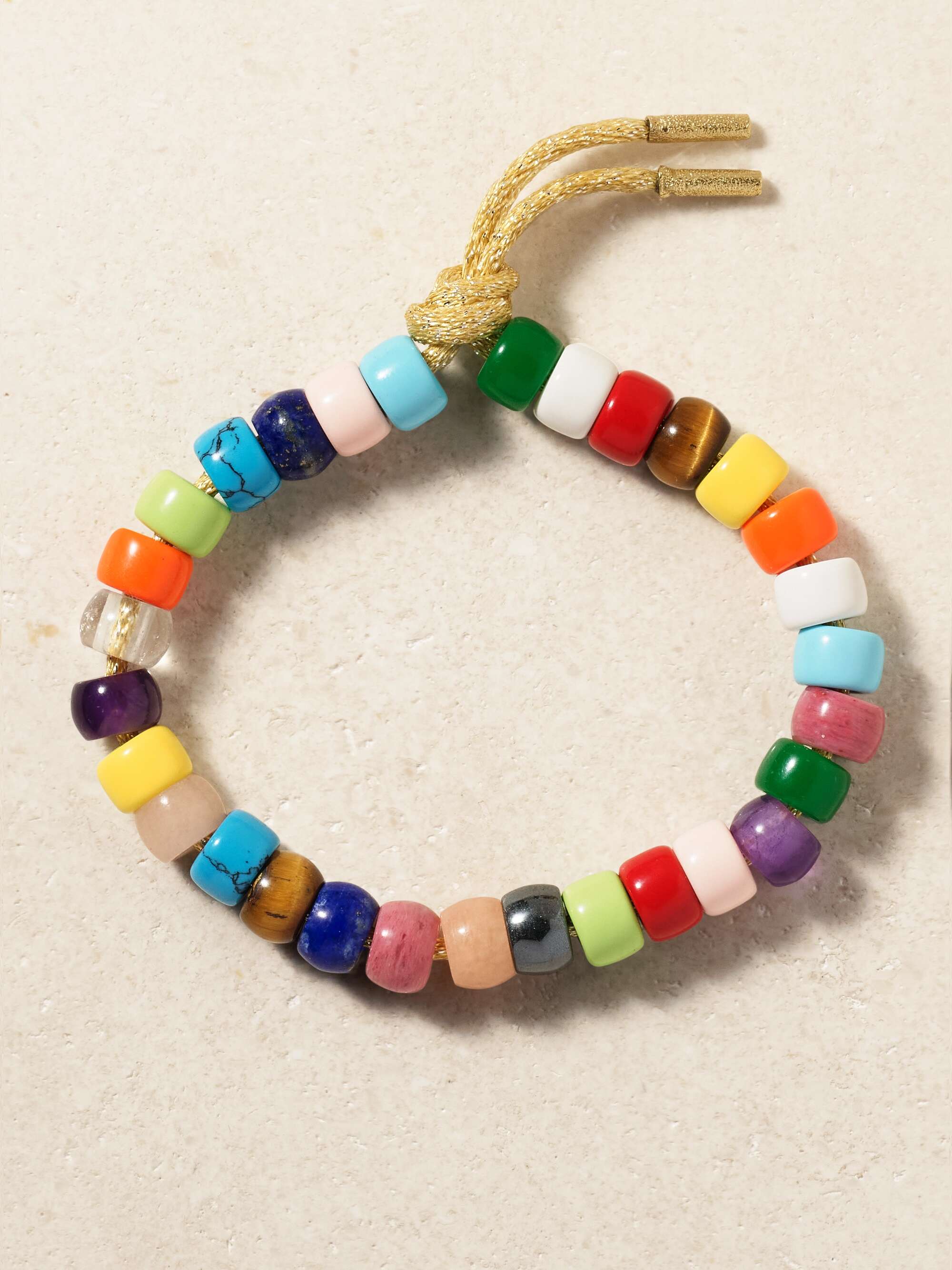 CAROLINA BUCCI FORTE Beads Rainbow 18-karat gold and Lurex CAROLINA BUCCI FORTE Beads Rainbow 18-karat gold and Lurex