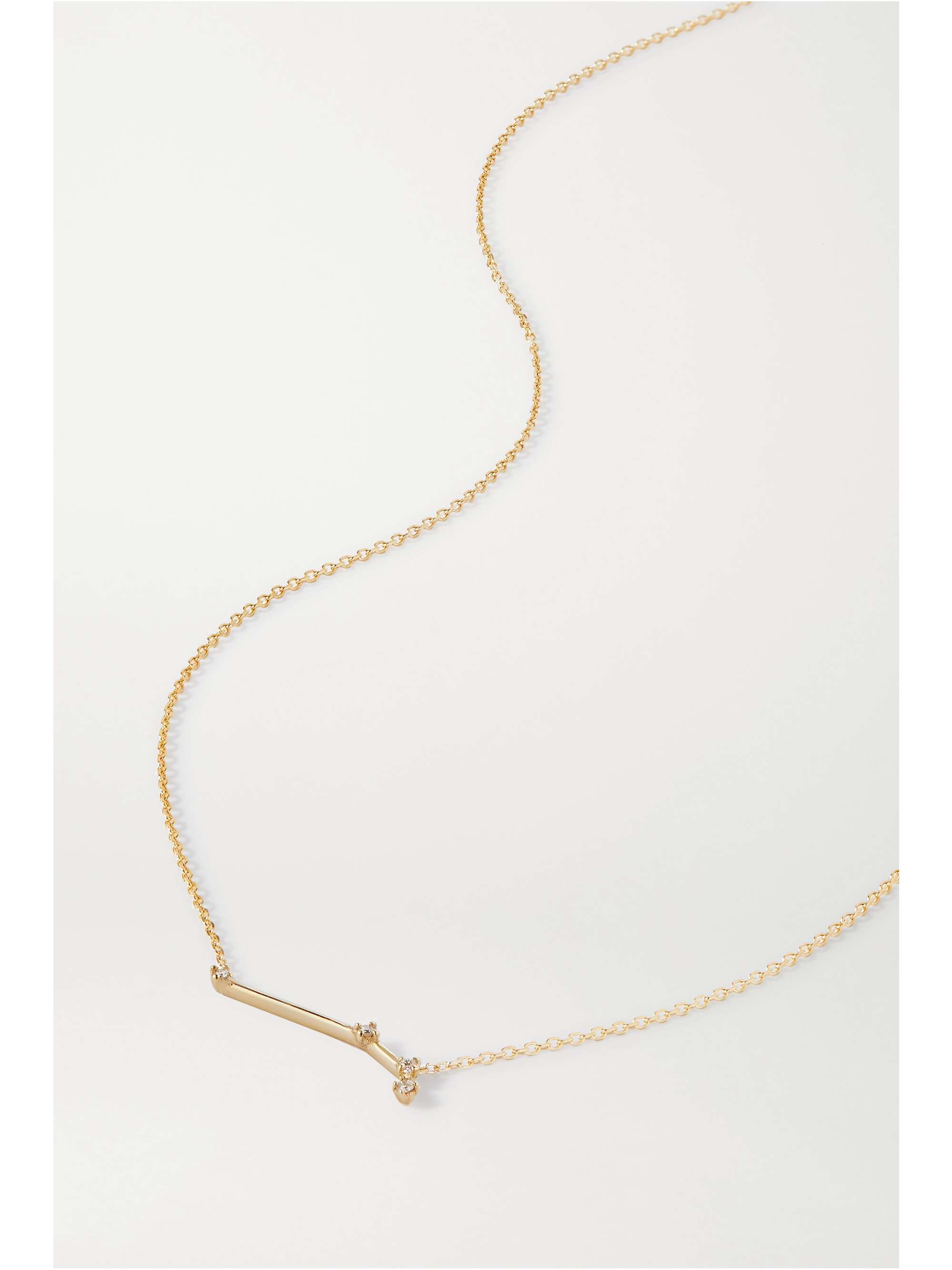 SARAH & SEBASTIAN Celestial Aries 10-karat gold diamond necklace | NET ...