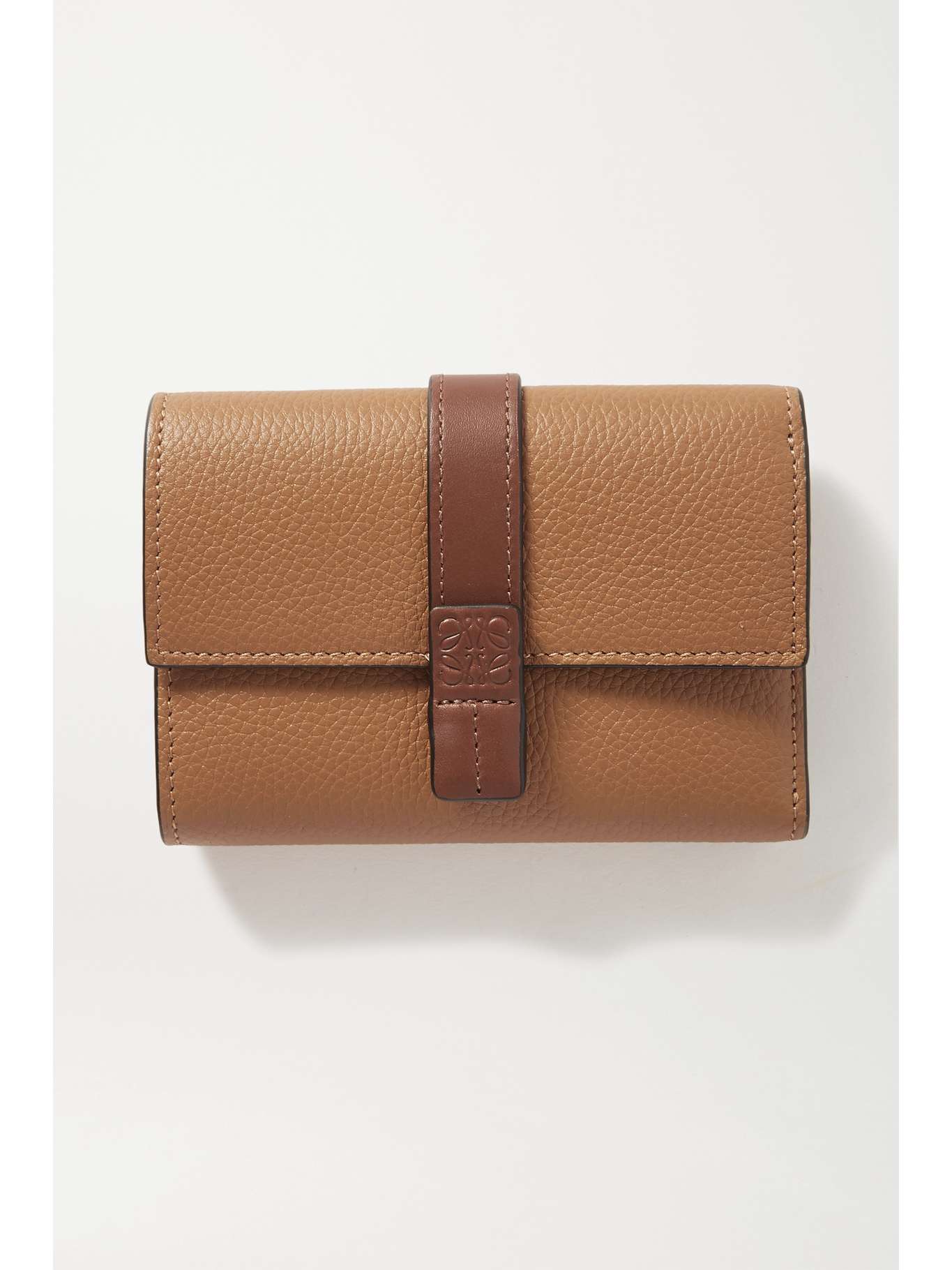 Brown Textured-leather wallet | LOEWE | NET-A-PORTER