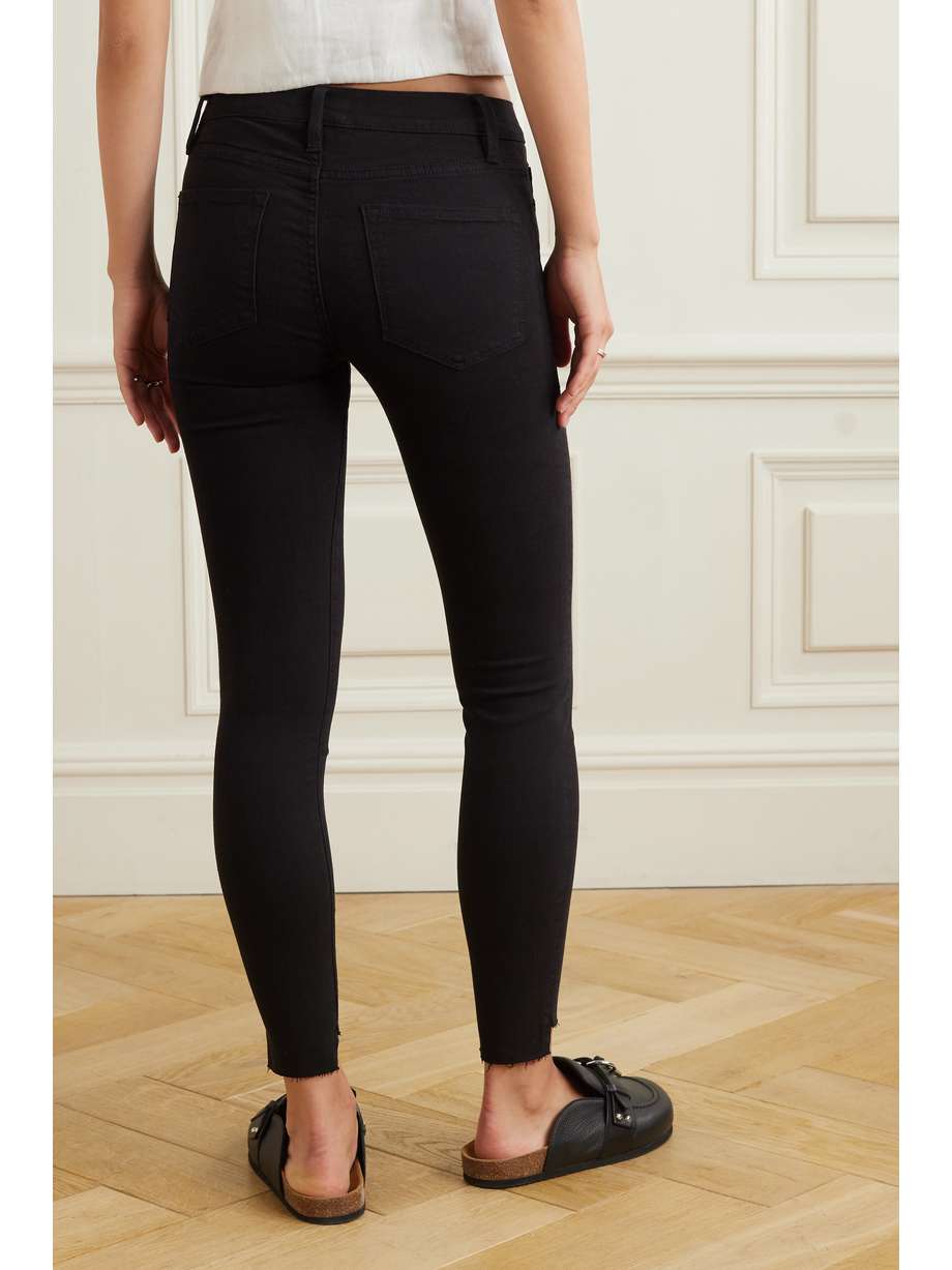 FRAME Le Skinny de Jeanne Raw Stagger mid-rise jeans | NET-A-PORTER