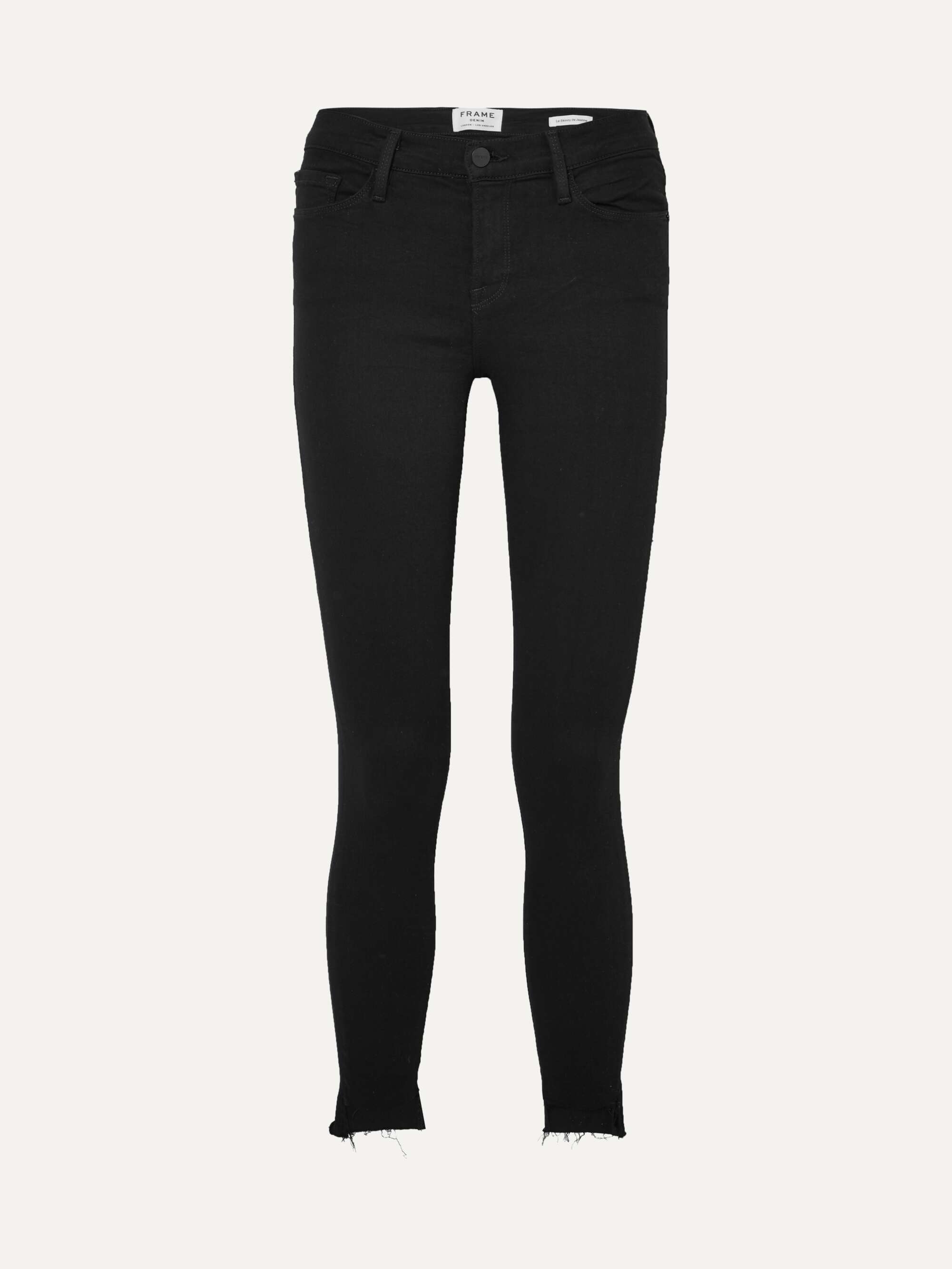 FRAME Le Skinny de Jeanne Raw Stagger mid-rise jeans | NET-A-PORTER